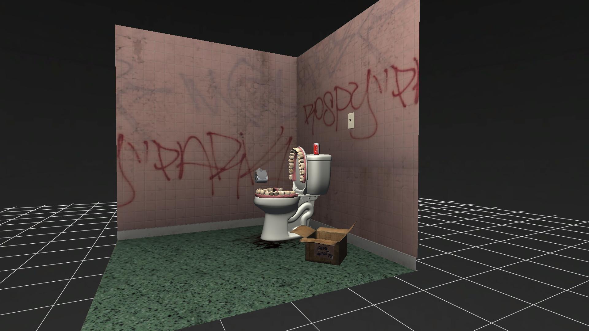 SELF CLEANING TOILET SCENE